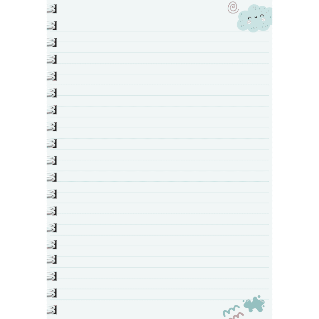 Cute Clouds Register Notebook/ Cute Clouds Notebook Journal (A4)
