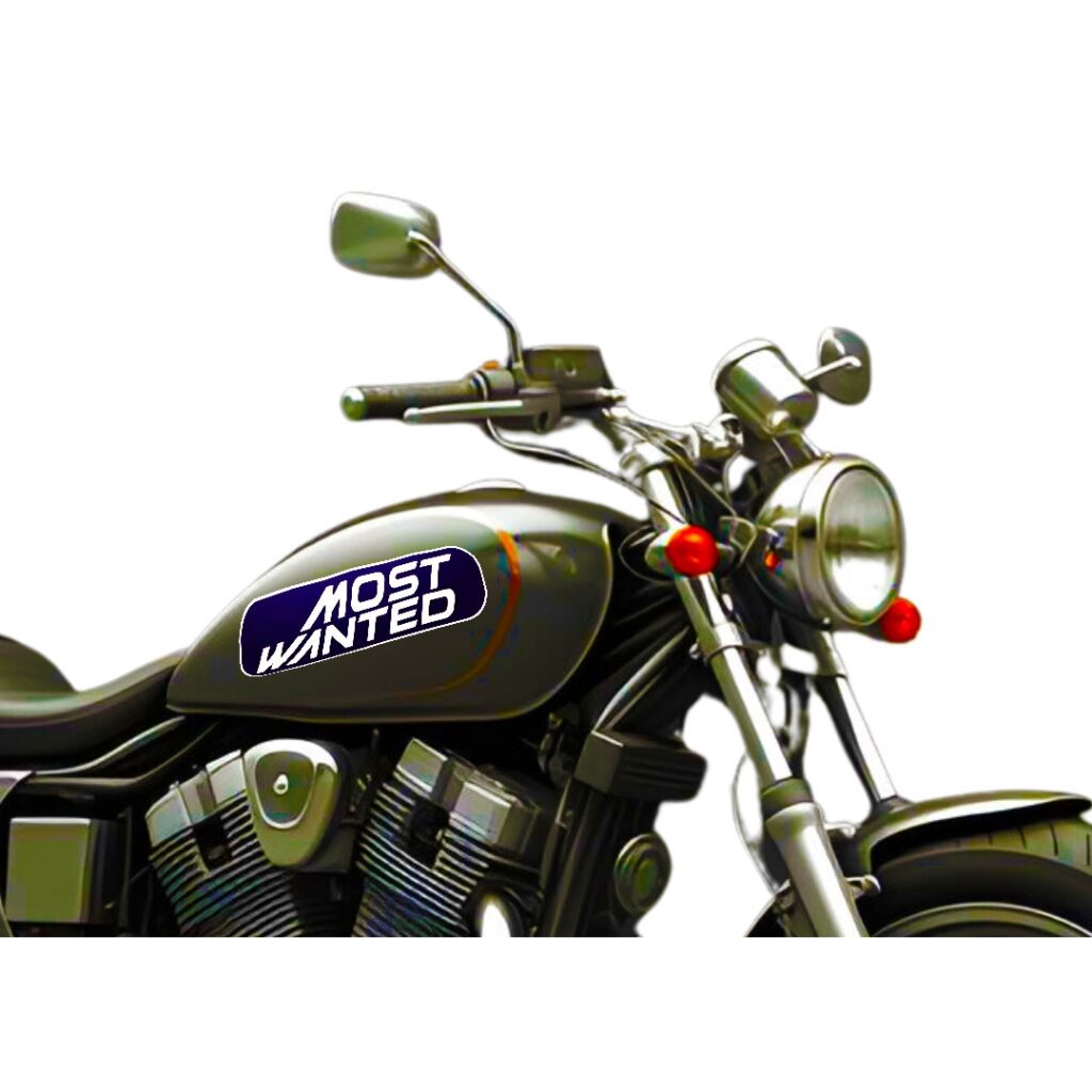 Most Wanted- Motorbike Stickers (Pack of 2)