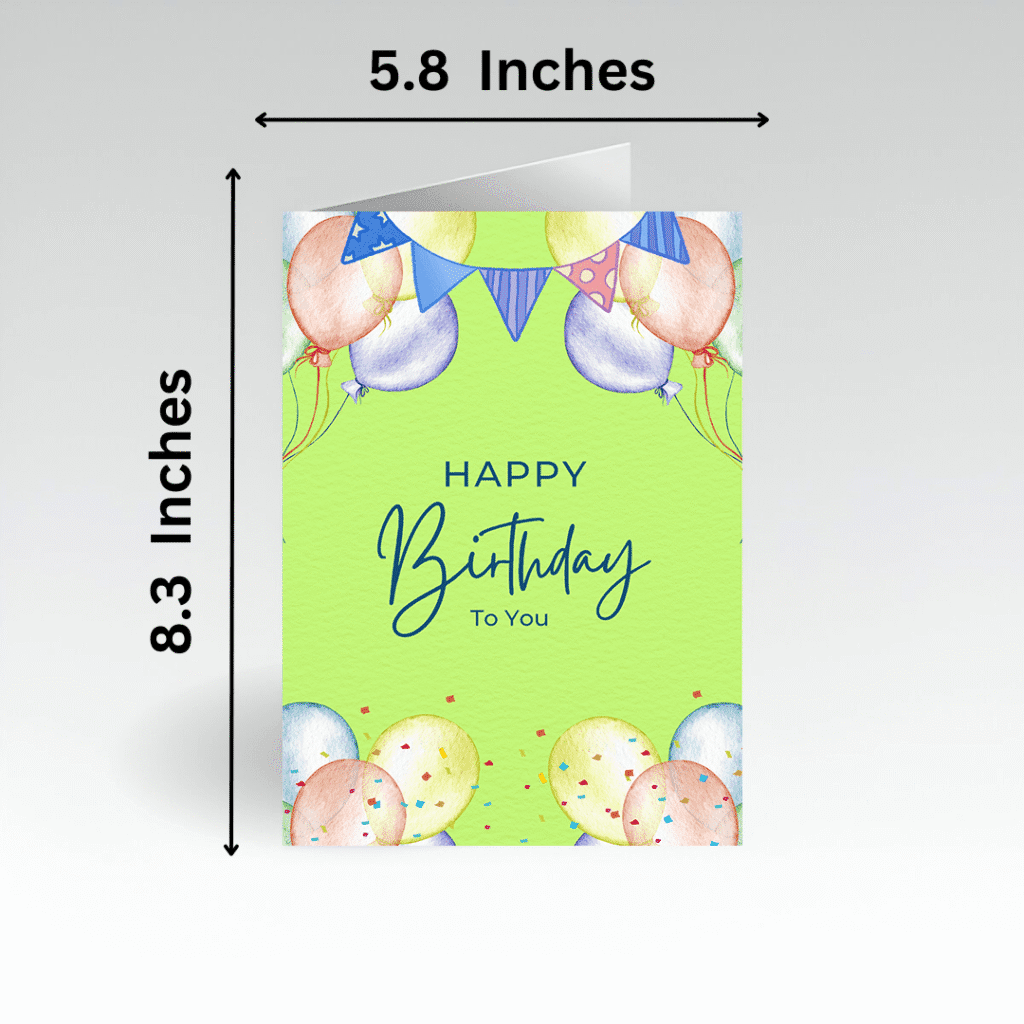 Unique Birthday Card- Graceful Green