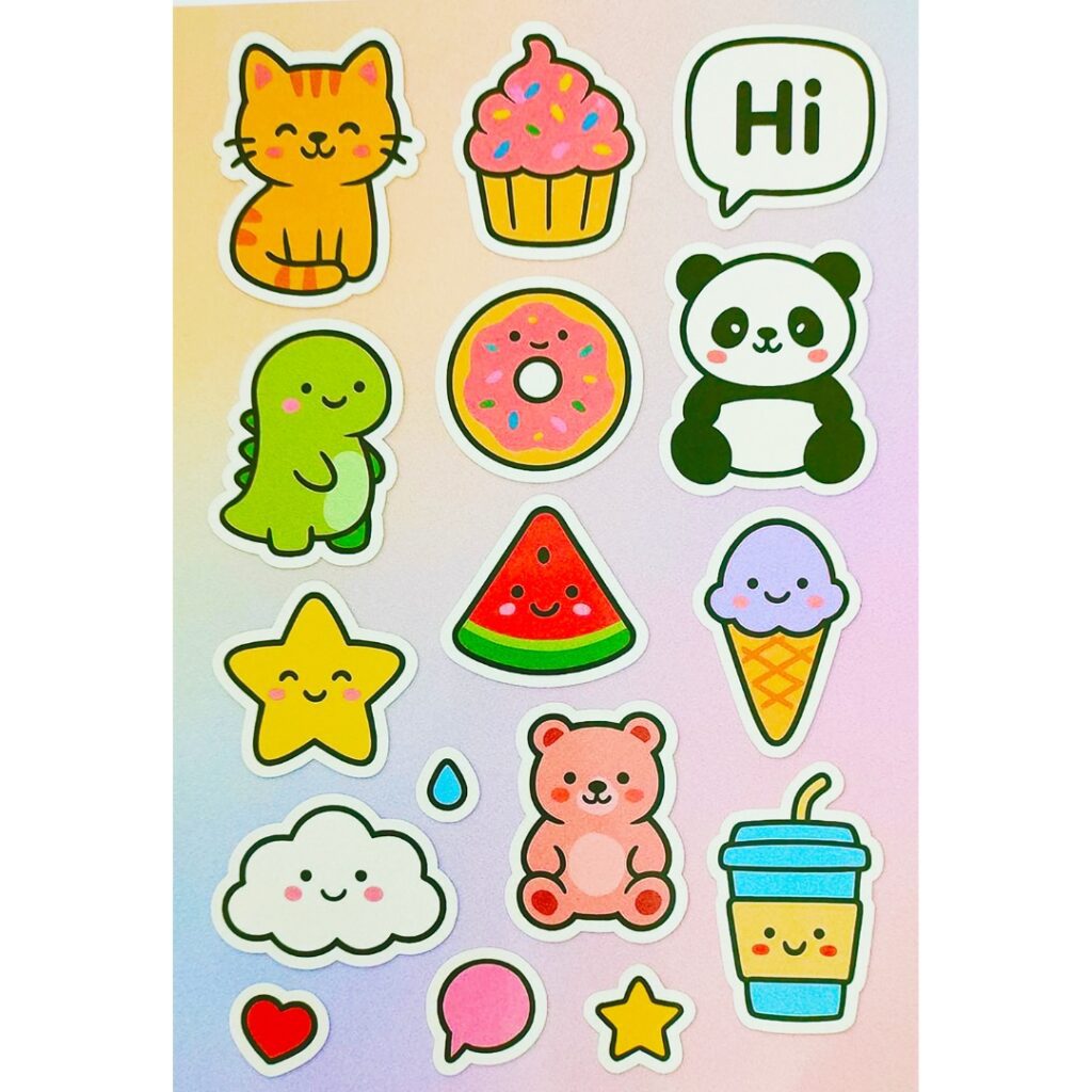 Cute Kawaii Stickers Pakistan (Pack of 16)
